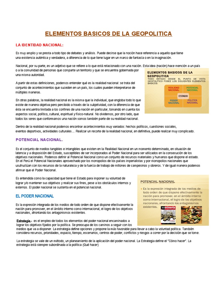 Elementos Basicos de La Geopolitica | PDF