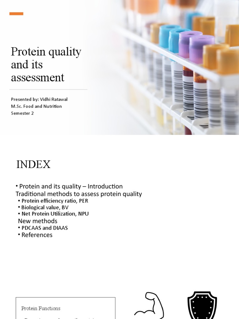 Assessing Protein Quality: Methods Overview | PDF | Proteins ...