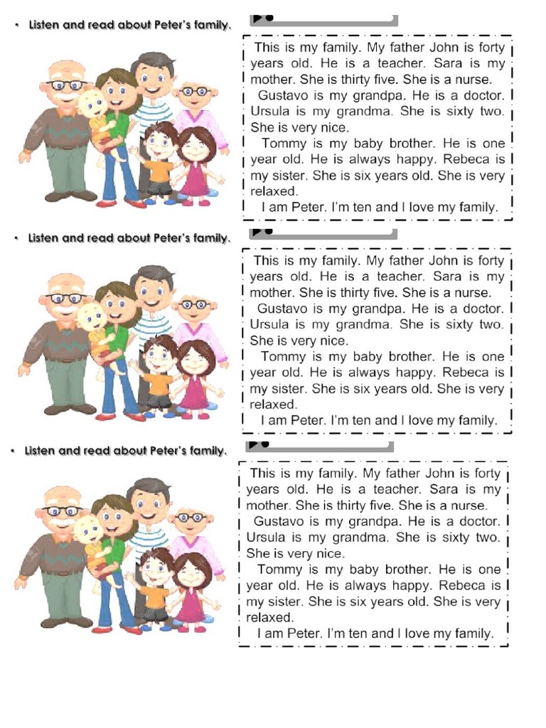 Lectura La Familia en Inglés | PDF