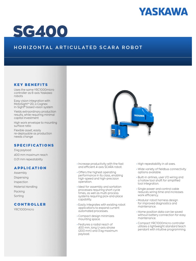 SG400 | PDF | Robot | Robotics