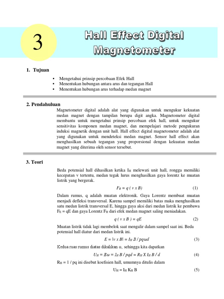 M3-Hall Effect Digital Magnetometer-2 - Salin | PDF