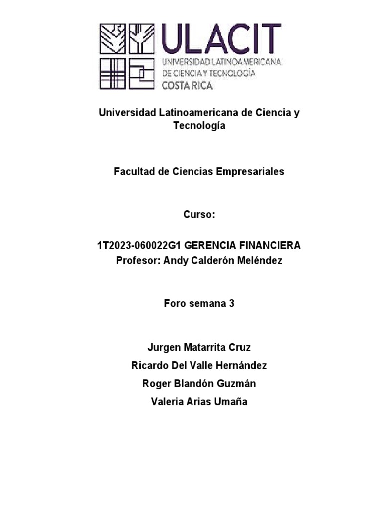 Foro Sem 3 Pan Konig | PDF | Planificación | Business