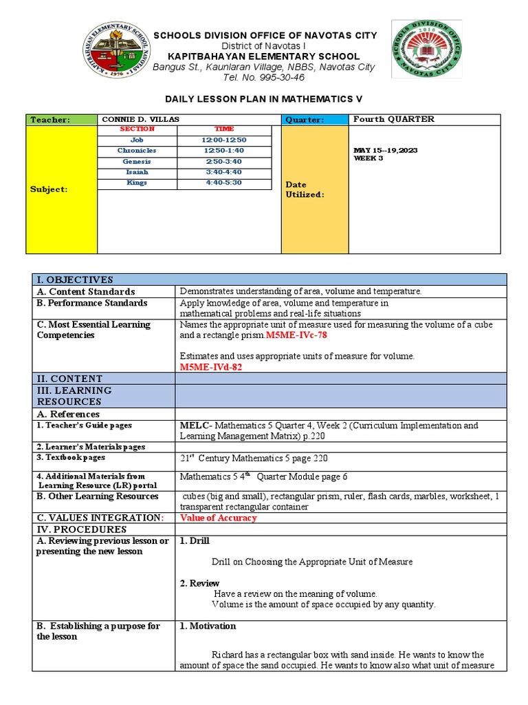 Appropriate Unit of Measure For Volume | PDF | Volume | Length