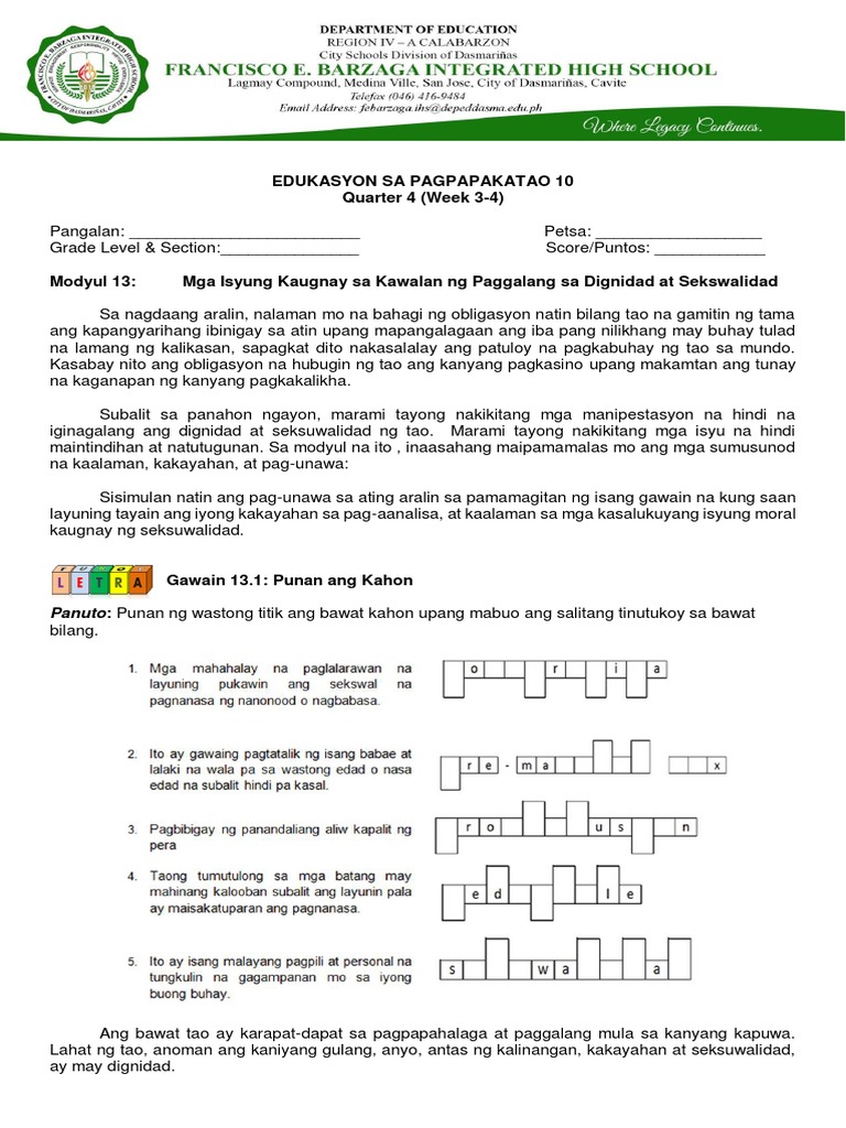 LAS Q4 Weeks 3 To 4 | PDF