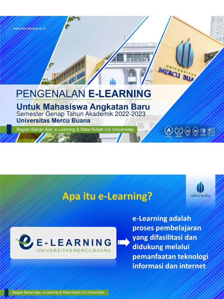 Presentasi Pelatihan Elearning Mahasiswa Genap 2022-2023 Final | PDF