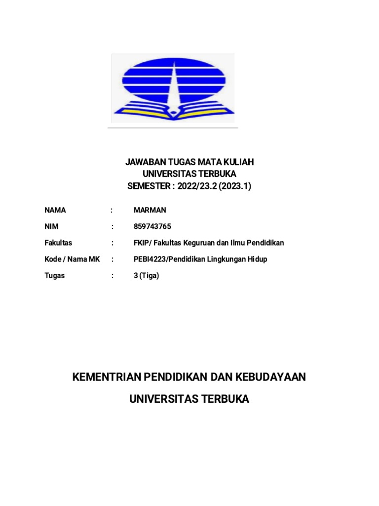 Tugas 3 Marman Pendidikan Lingkungan Hidup | PDF