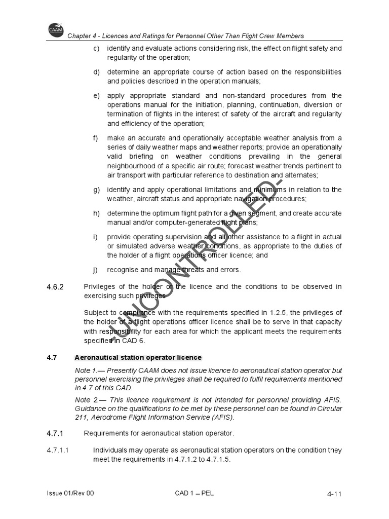4.7 Aeronautical Station Operator Licence | PDF