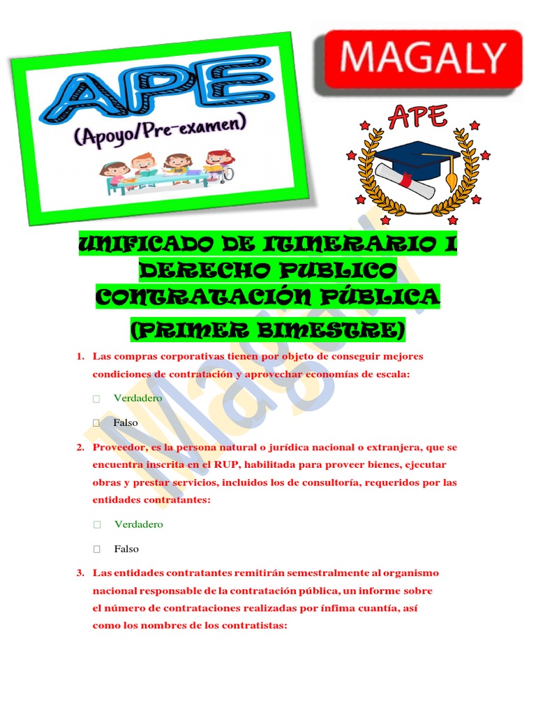 APE de Itinerario I Derecho Público - Primer Bimestre - Unificado ...