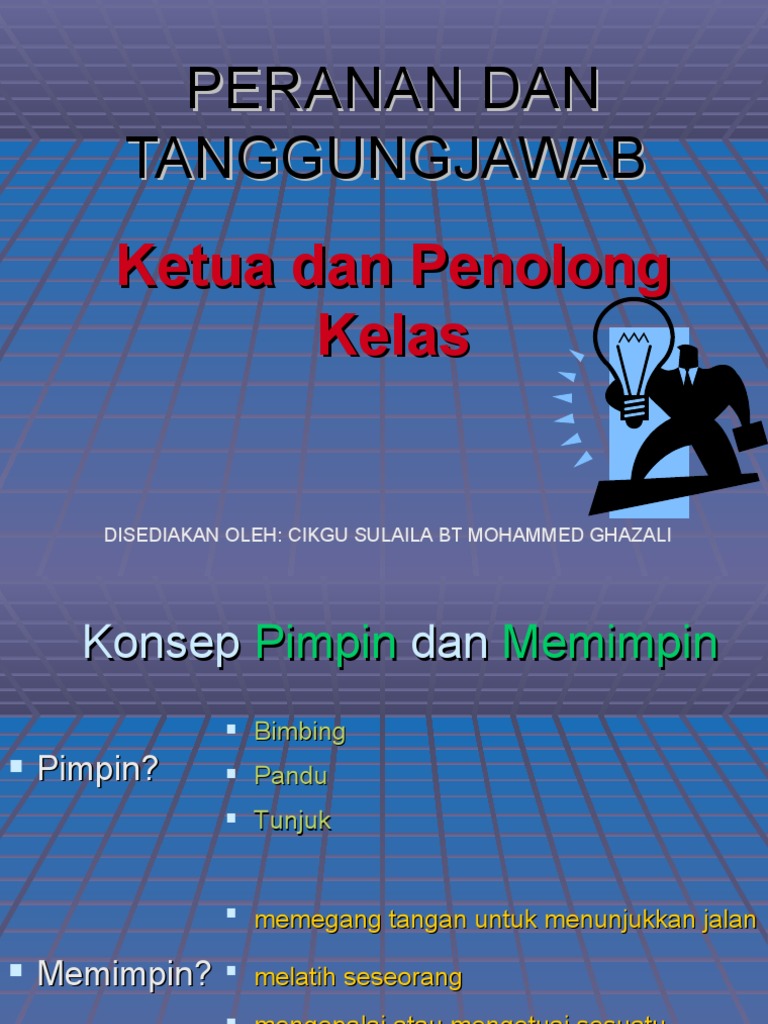 CERAMAH TUGAS KETUA DAN PENOLONG KELAS | PDF