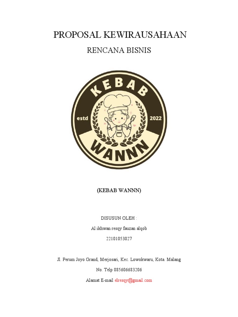 Al Ikhwan Resqy Fauzan 22101053027 Kebab Wannn | PDF | Griya & Taman