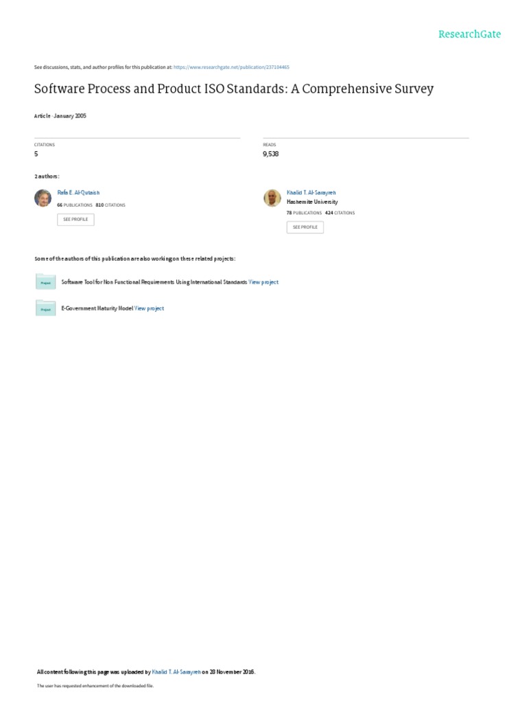 ISO Software Standards Survey | PDF | Risk | International Organization ...