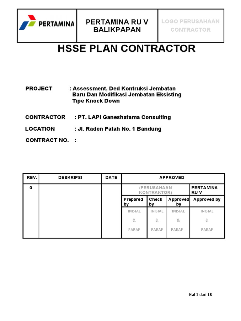 Native Draft HSSE Plan Rev 2 | PDF