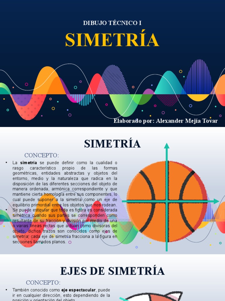 Simetría: Conceptos y Tipos en Dibujo Técnico | PDF | Simetría ...