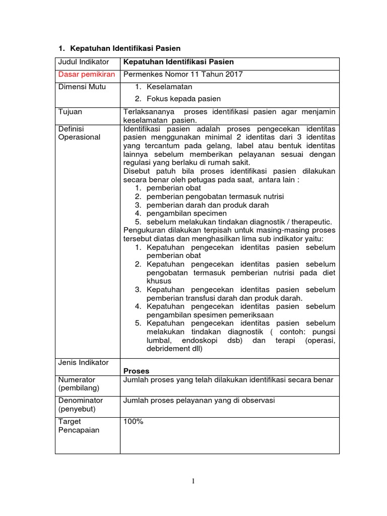 Kepatuhan Identifikasi Pasien | PDF