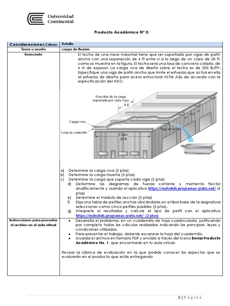 PA 3 Resistencia de Materiales. de Hernry | PDF
