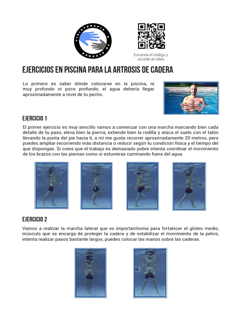 Rutina de Ejercicios en Piscina para Artrosis de Cadera | PDF | Rodilla