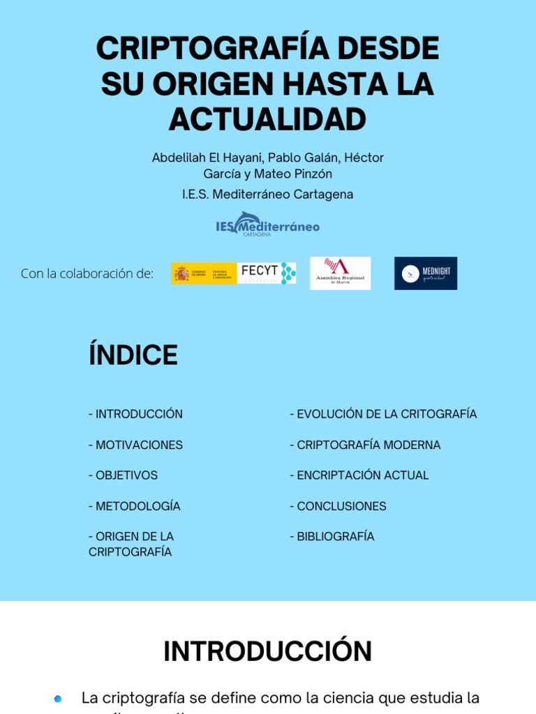 355presentacion | PDF | Criptografía | Clave (criptografía)