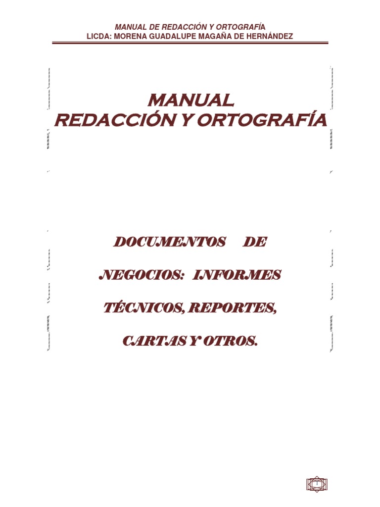 Manual de Redaccion y Ortografia Licda M | PDF