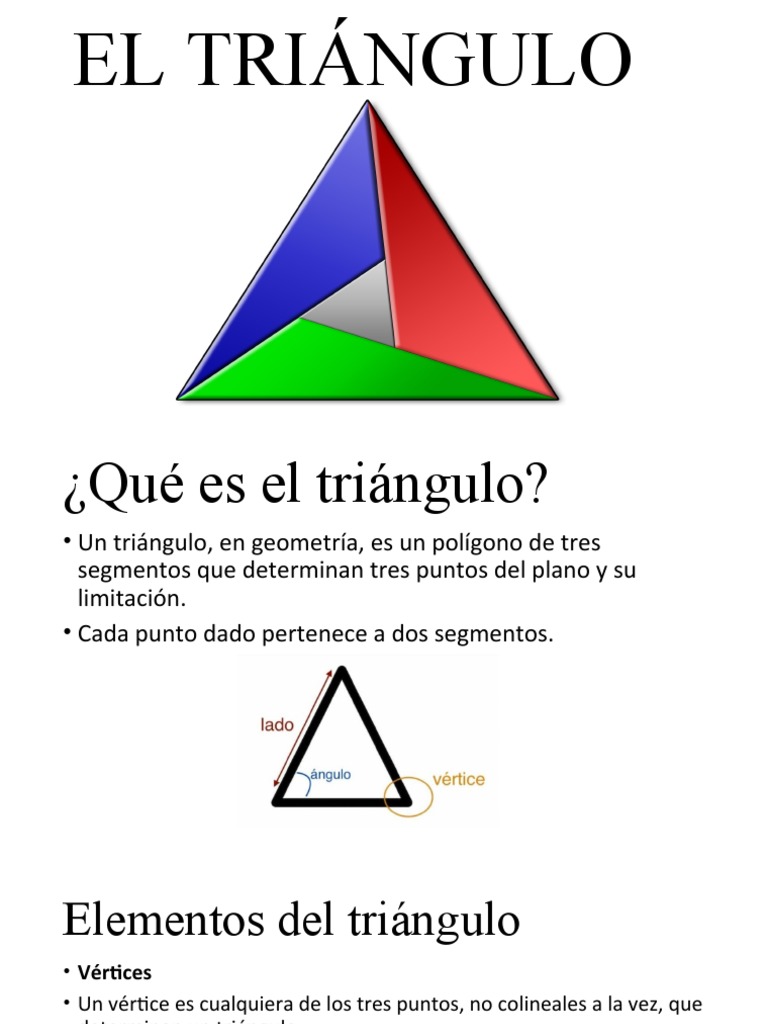 Elementos y Clasificación del Triángulo | PDF | Triángulo | Geometría ...