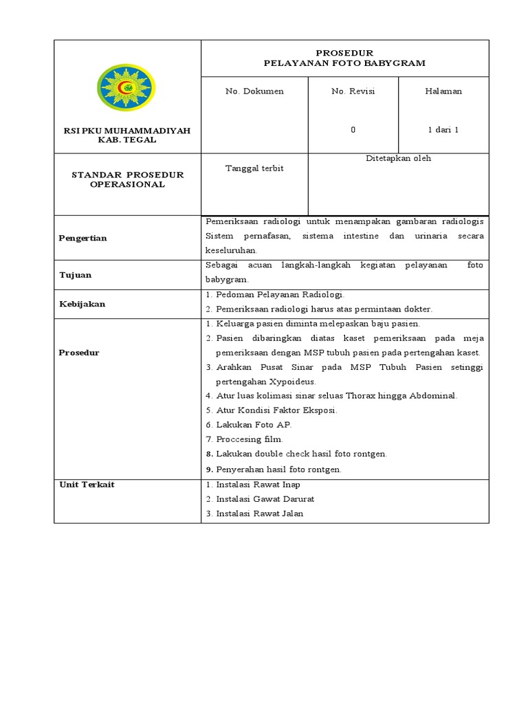 Prosedur Babygram | PDF | Kesehatan Holistik