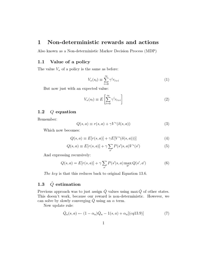 Non-Deterministic Reward and Action | PDF | Theoretical Computer ... Non-Deterministic Reward and Action | PDF | Theoretical Computer ...