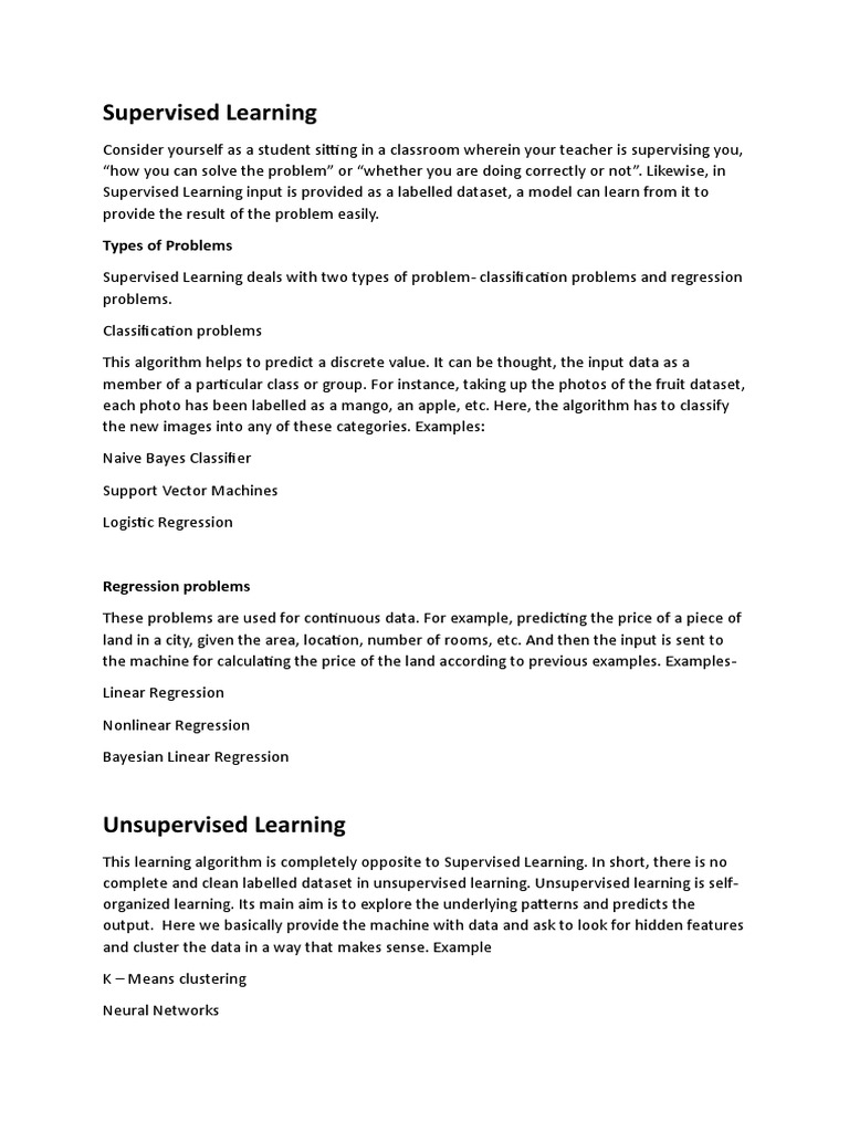 Supervised-Unsupervised-Reinforcement Learning | PDF Supervised-Unsupervised-Reinforcement Learning | PDF
