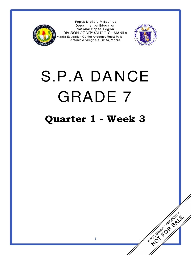 SPA-DANCE-7 Q1 Mod3 | PDF | Ballet | Dances
