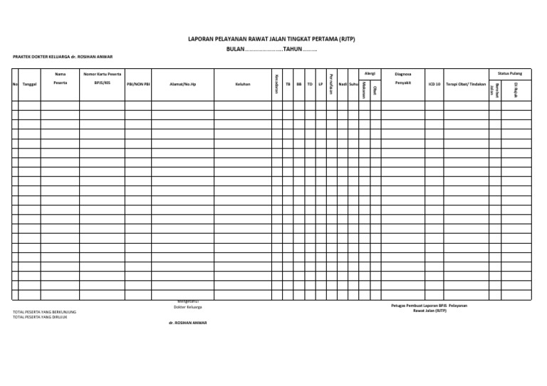 BLANGKO BPJS ATAU KIS KUNJUNGAN SAKIT - DOKTER RATU | PDF