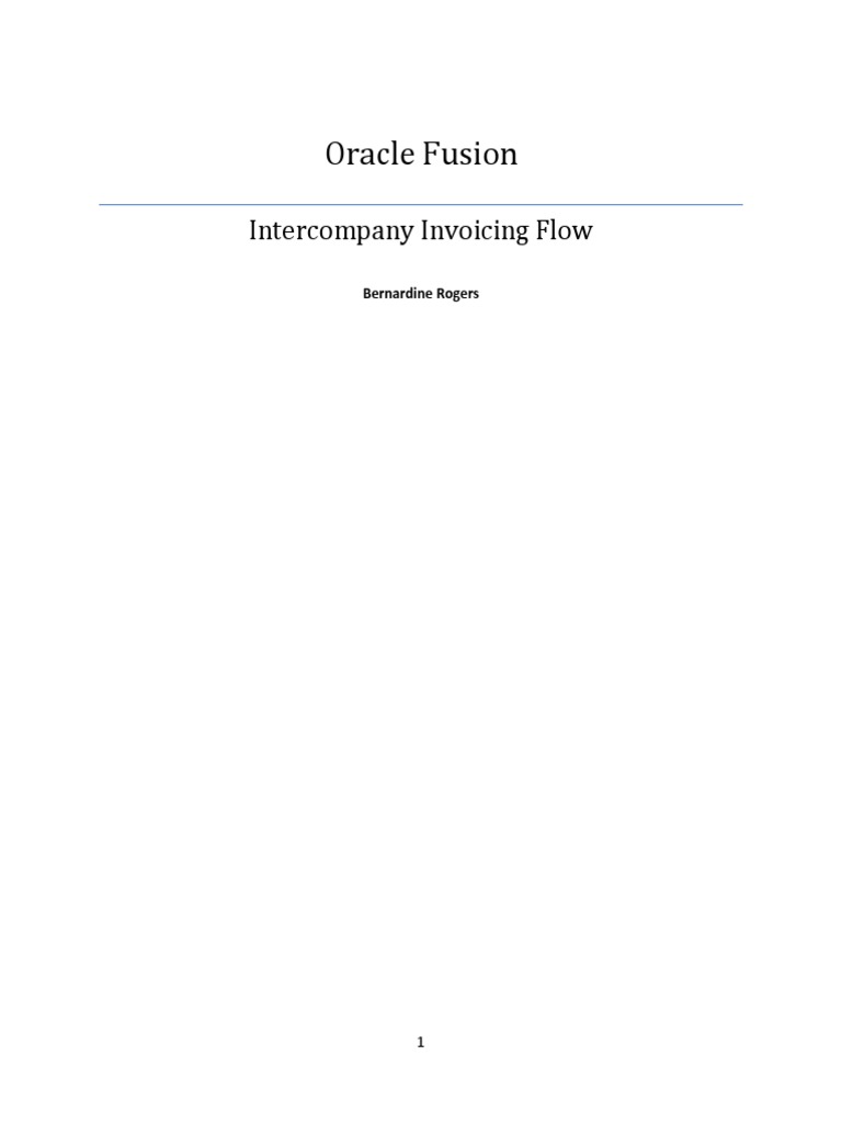 Intercompany Invoicing Setup Guide | PDF | Accounts Payable | Invoice