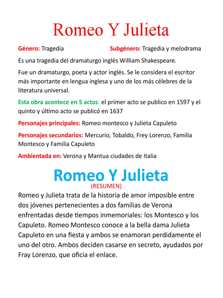 Romeo Y Julieta | PDF