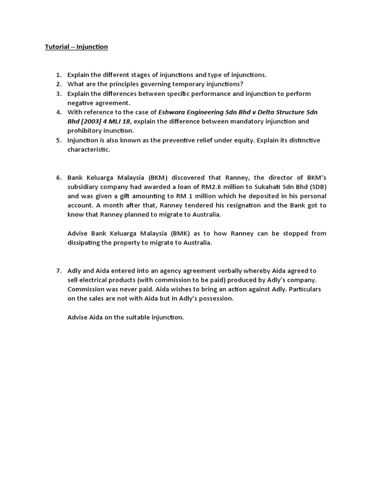 Tutorial Injunction | PDF