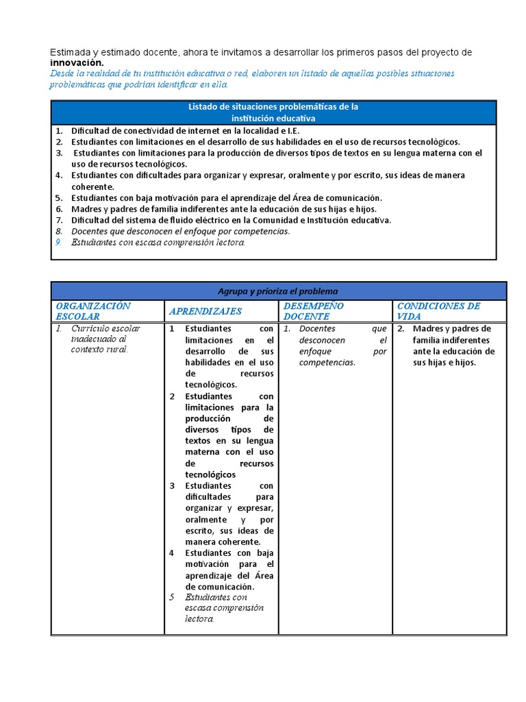 Proyec | PDF | Enseñando | Aprendizaje