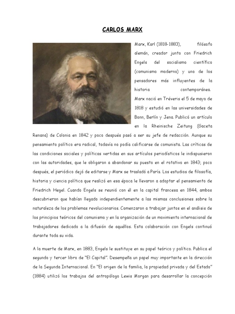 Carlos Marx | PDF | Karl Marx | Adam Smith