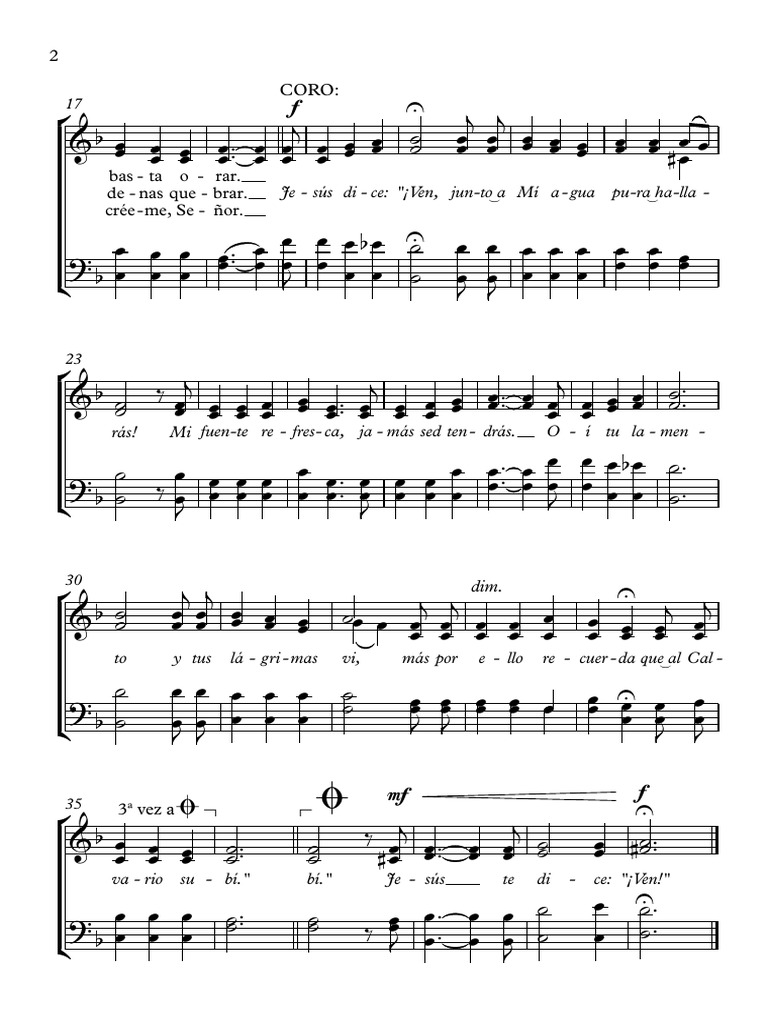 PARTITURA DIJISTE VOY-2 PAGINA 2 | PDF