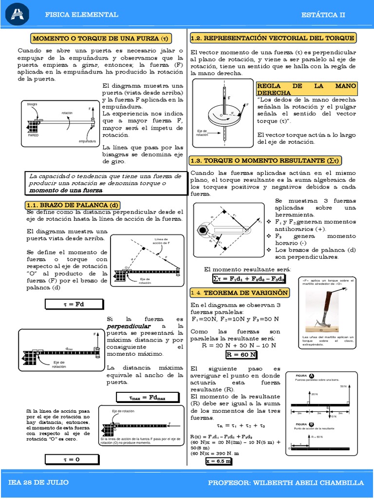 Estática II - Guía y Práctica Para El Estudiante (1) (1) | PDF | Esfuerzo de torsión | Rotación