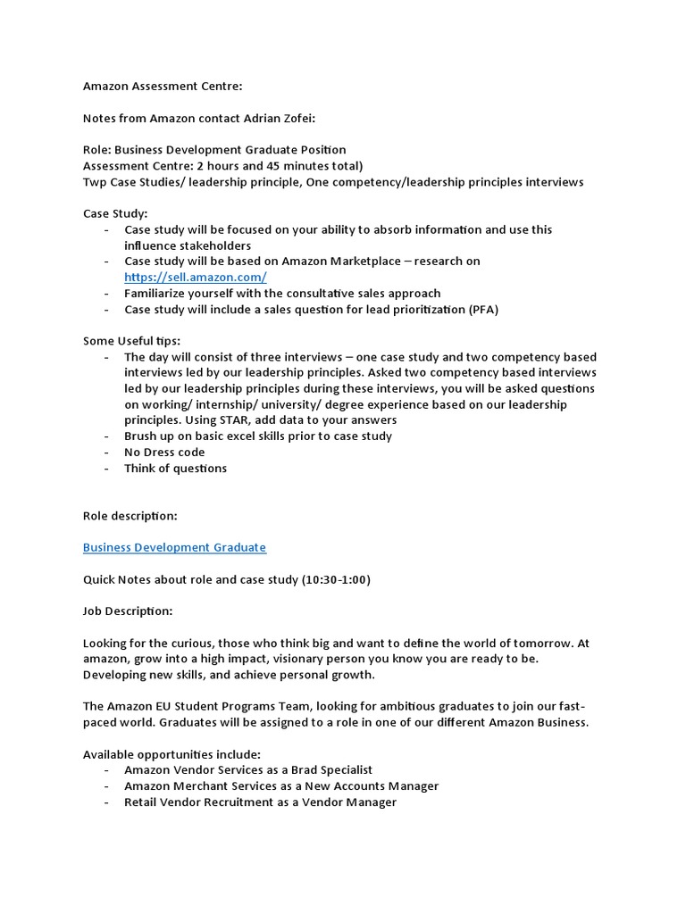 Amazon Assessment Centre | PDF | Sales | Brand