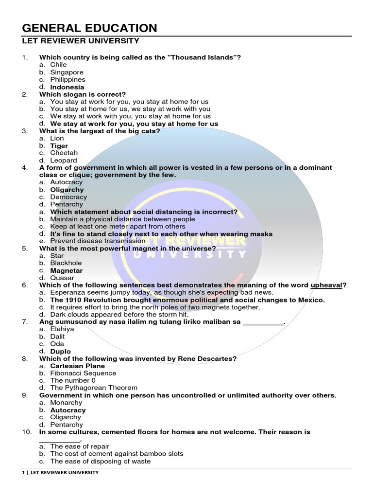 General Education G | PDF