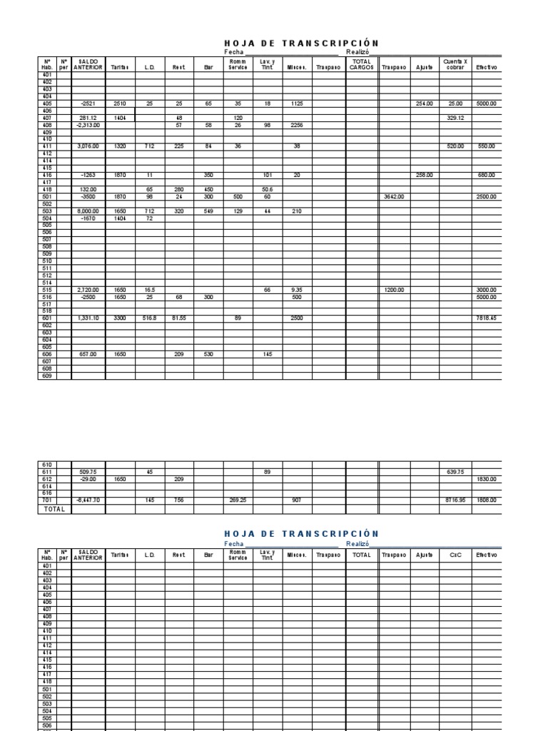 604 Hoja de Transcripción 2 | PDF