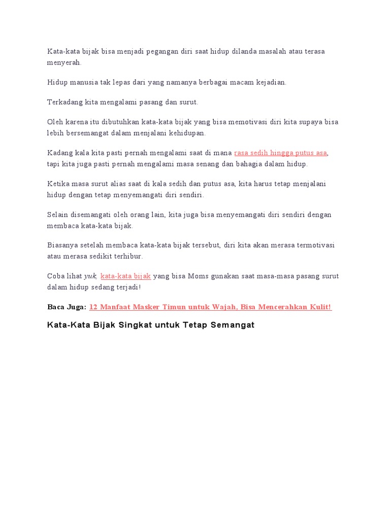 Kata Kata Bijak 2 | PDF