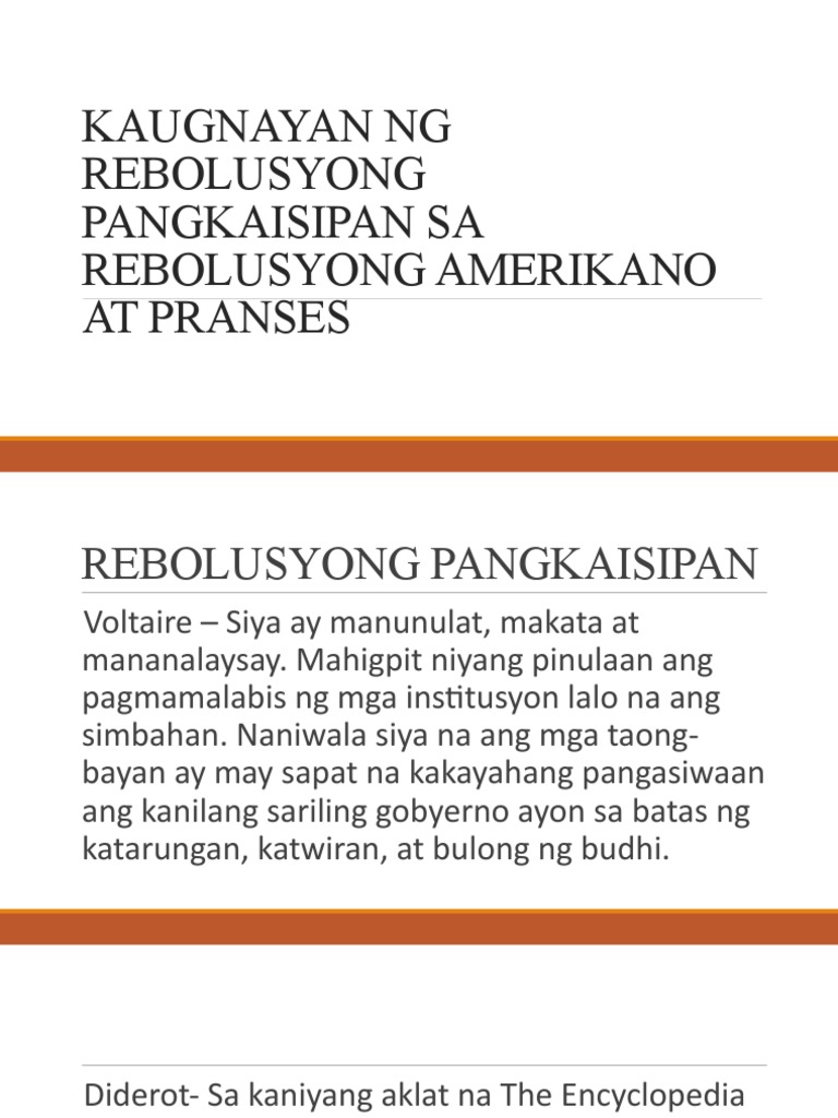 Kaugnayan Ng Rebolusyong Pangkaisipan Sa Rebolusyong Amerikano At Pdf
