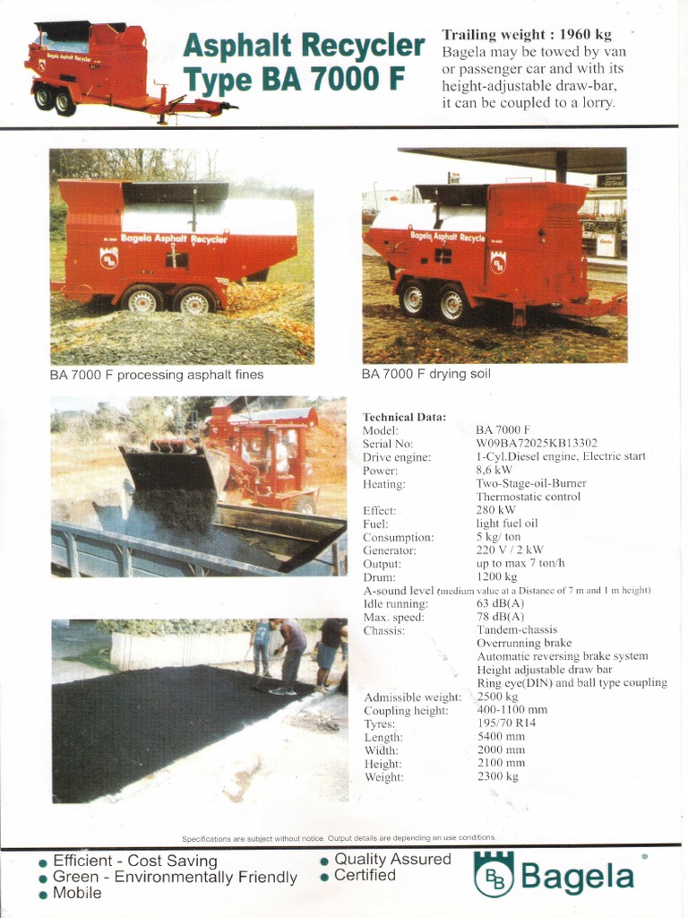 Brosur Bagela Asphalt Recycler | PDF