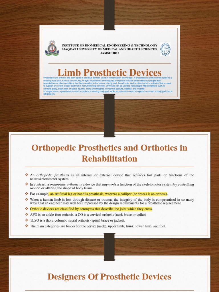 Prosthetic Devices | PDF