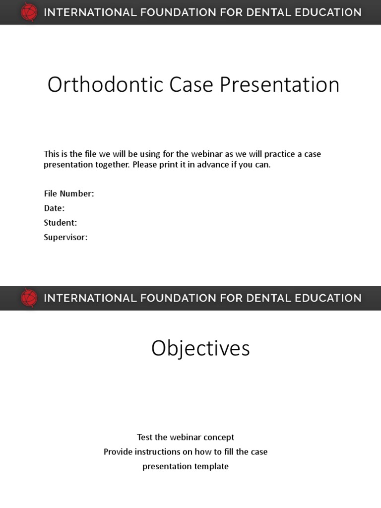 Orthodontic Case Presentation Guide | PDF | Tooth | Medical Specialties