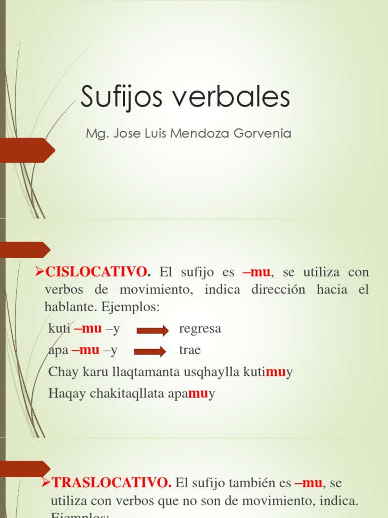 Sufijos Verbales - Final | PDF