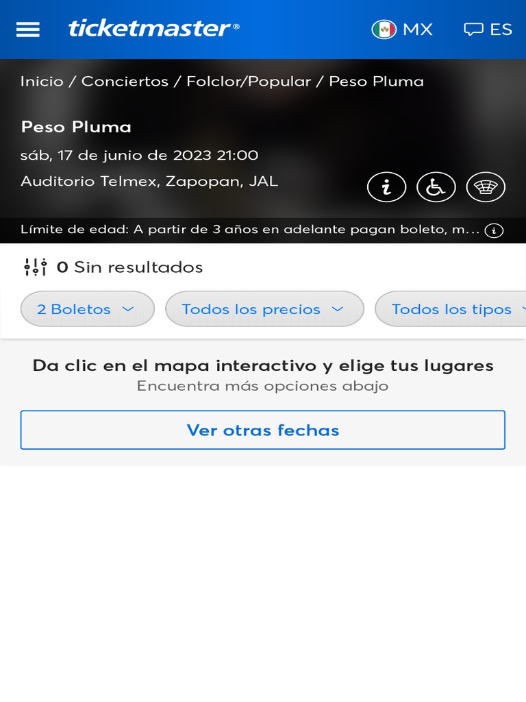 Boletos Peso Pluma, Zapopan Sáb, 17 de Junio de 2023 2100 Ticketmaster MX | PDF