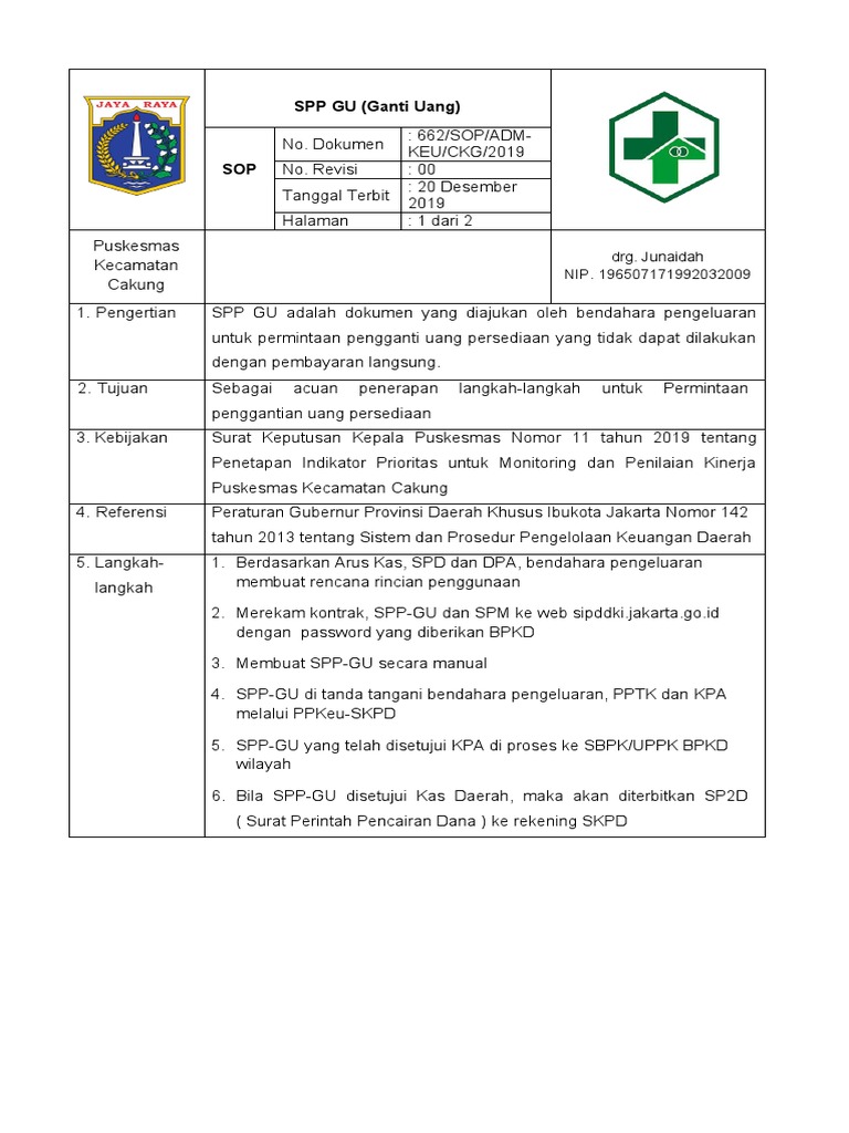 Sop - Sop SPP Gu | PDF