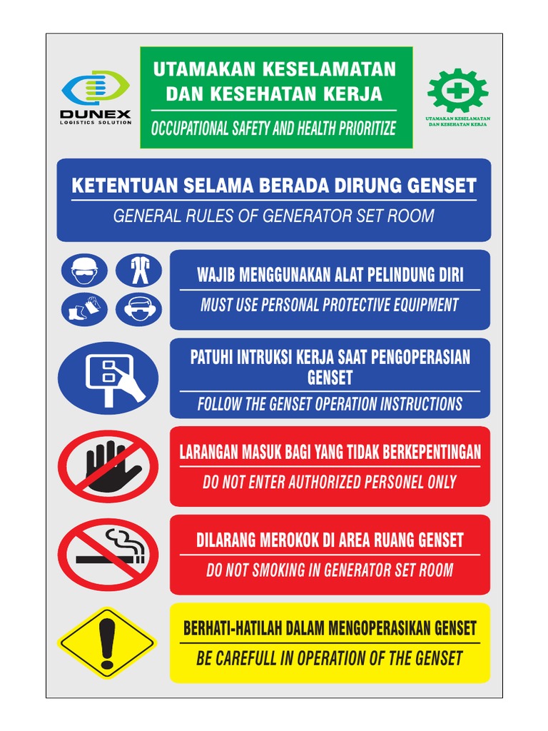 Safety Genset Operasi | PDF