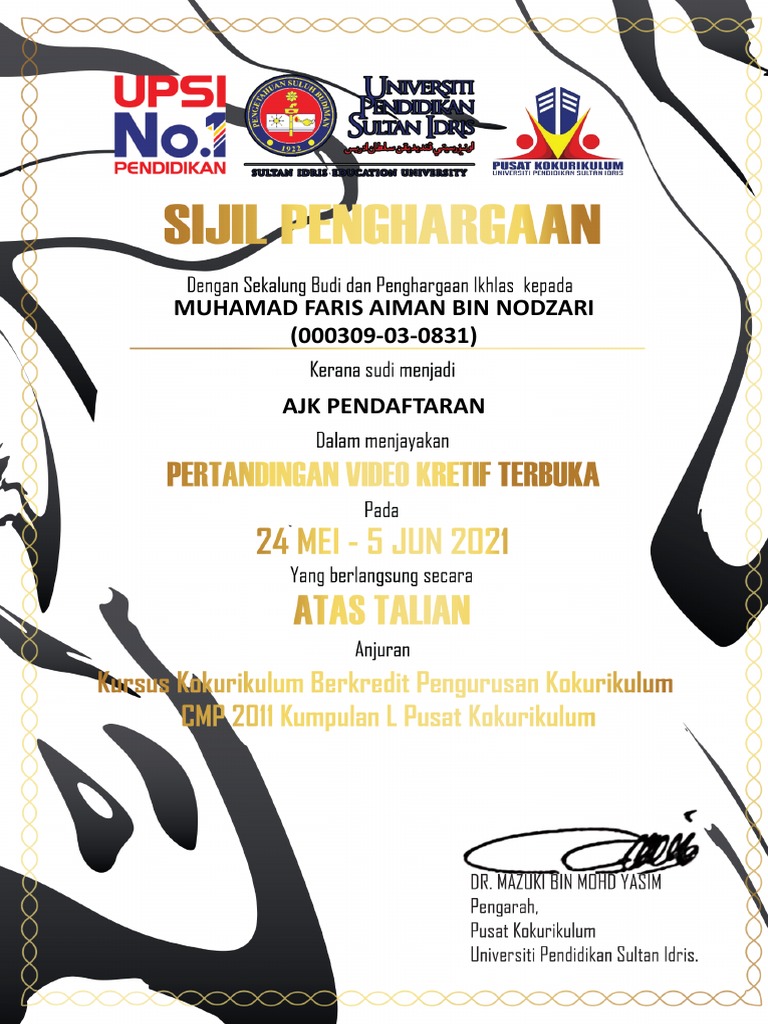 Muhamad Faris Aiman Bin Nodzari | PDF
