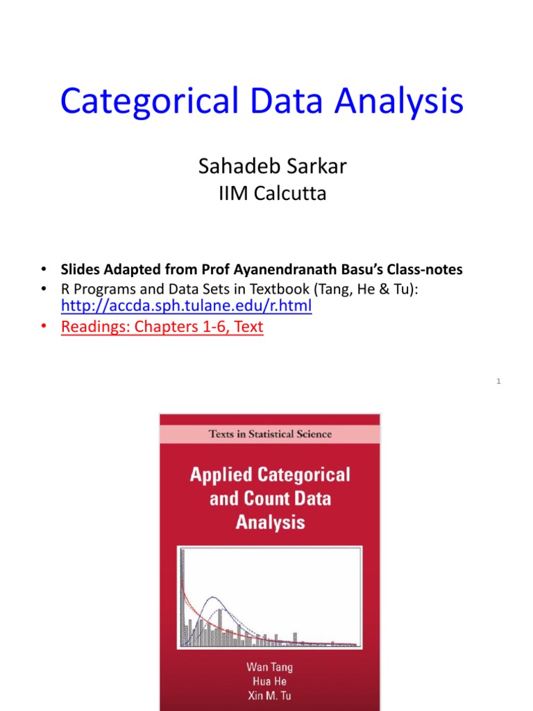 SAHADEB - Categorical - Data - LECTURES - Till Session 6 | PDF | Chi ...