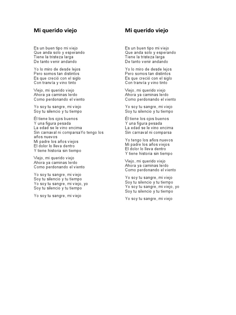 Homenaje Poético a Mi Querido Viejo | PDF